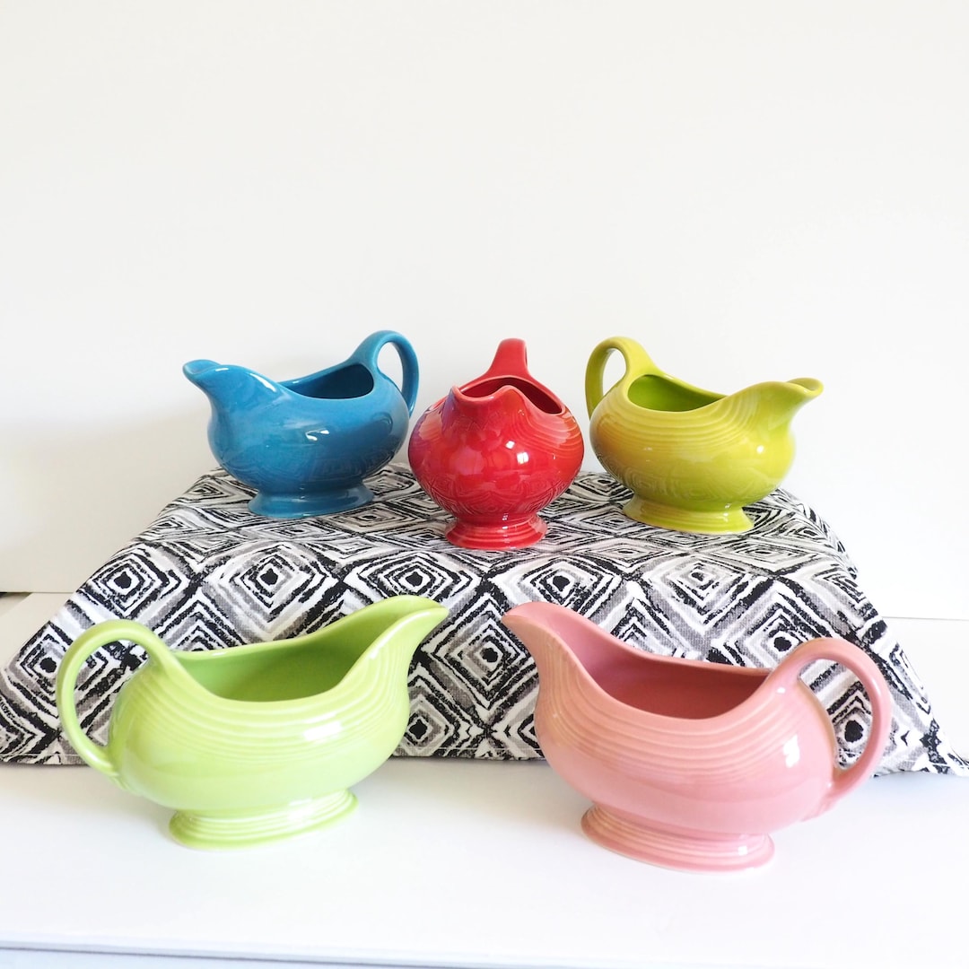 Fiestaware Gravy Sauceboat - Peacock, Scarlet, Lemongrass, Pearl Gray ...
