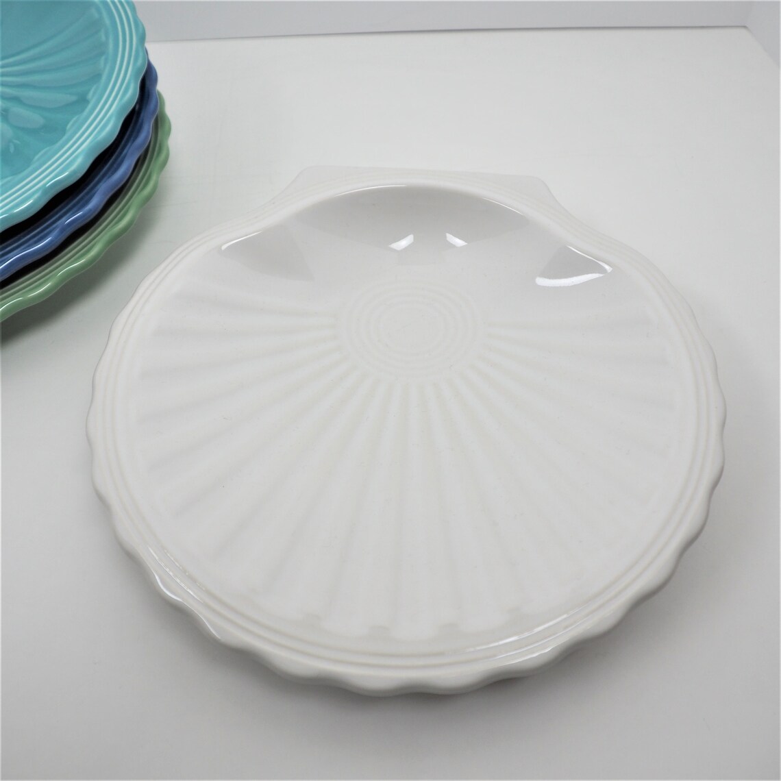 Fiestaware Shell Plate - Pick Your Color - Turquoise or White - Etsy