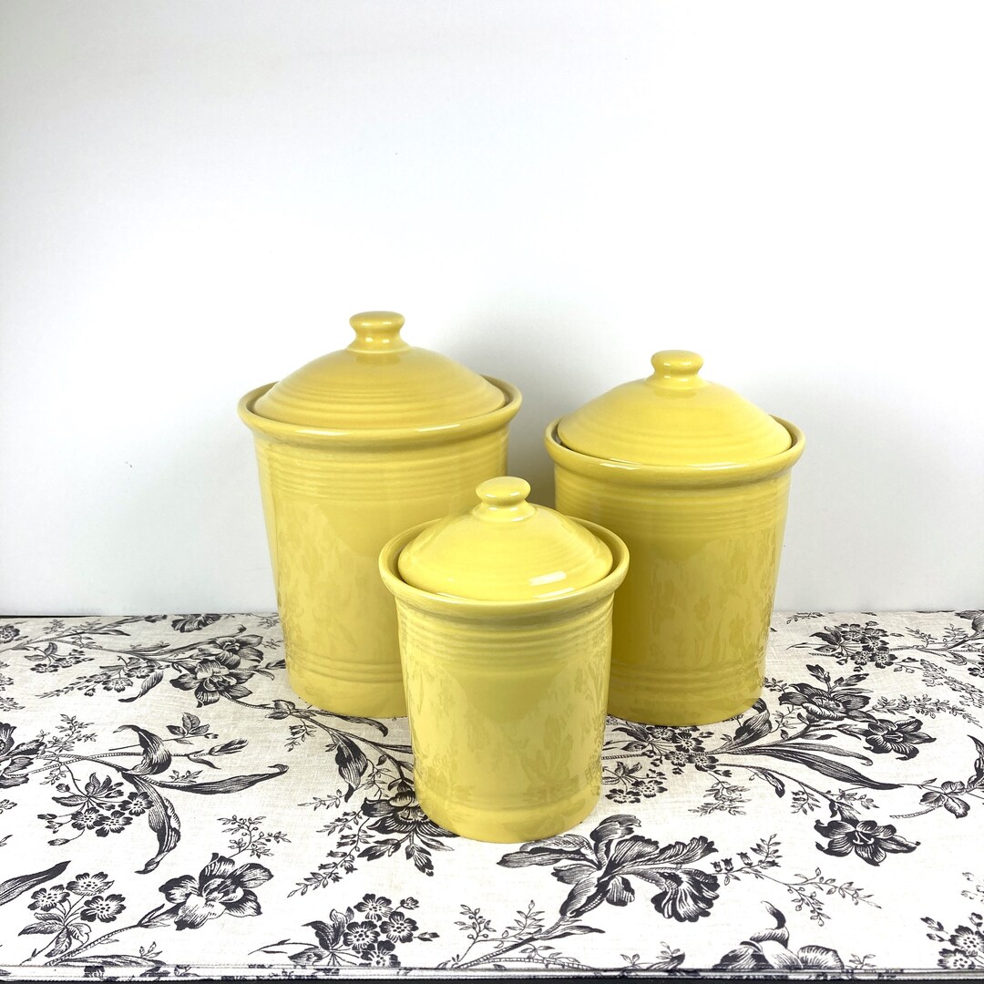 Fiestaware Sunflower Yellow Canister Pick Your Size 1, 2 or 3 Quart - Etsy