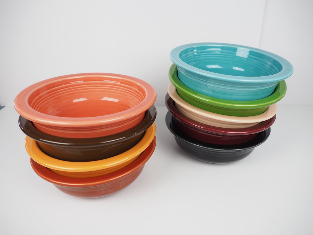 Fiestaware Large Rim Bowl - Pick a Color - Peacock, Shamrock, Tangerine ...