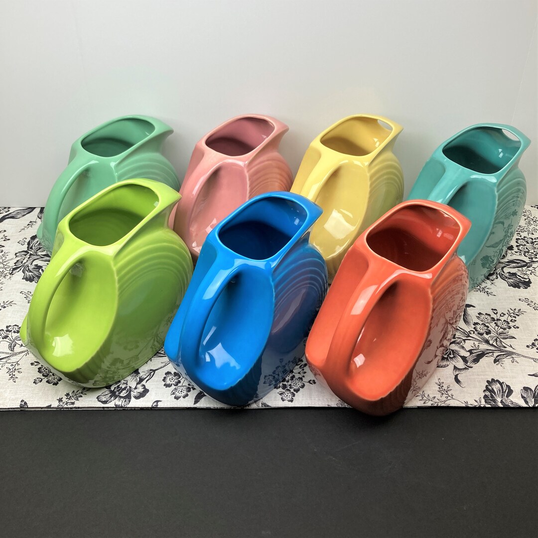 Large Fiestaware Disk Pitcher 67 Oz Pick a Color Peacock - Etsy