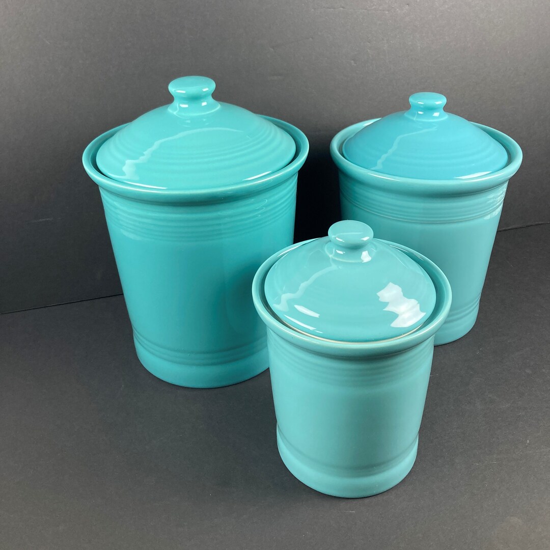 Fiestaware Turquoise Canister - Pick Your Size - Etsy