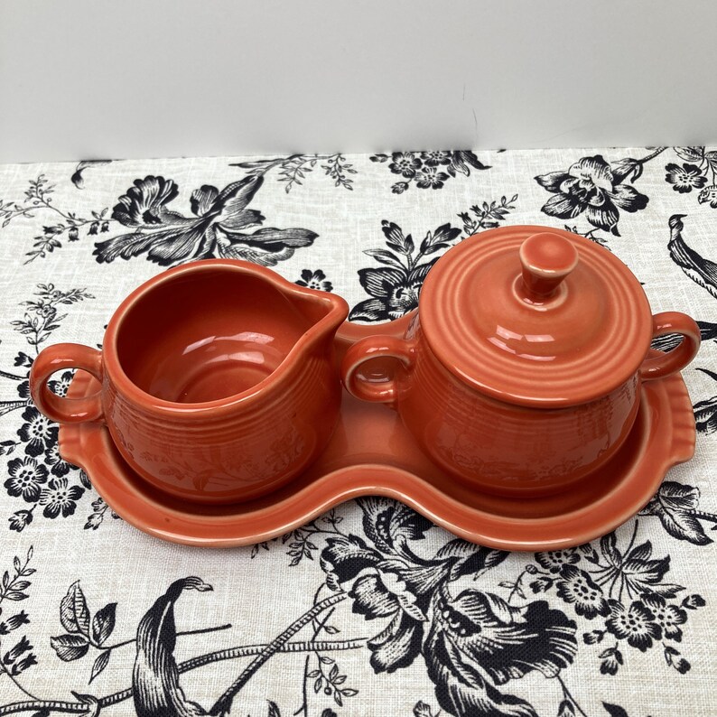 Fiestaware Cream and Sugar Set With Tray Pick a Color - Etsy