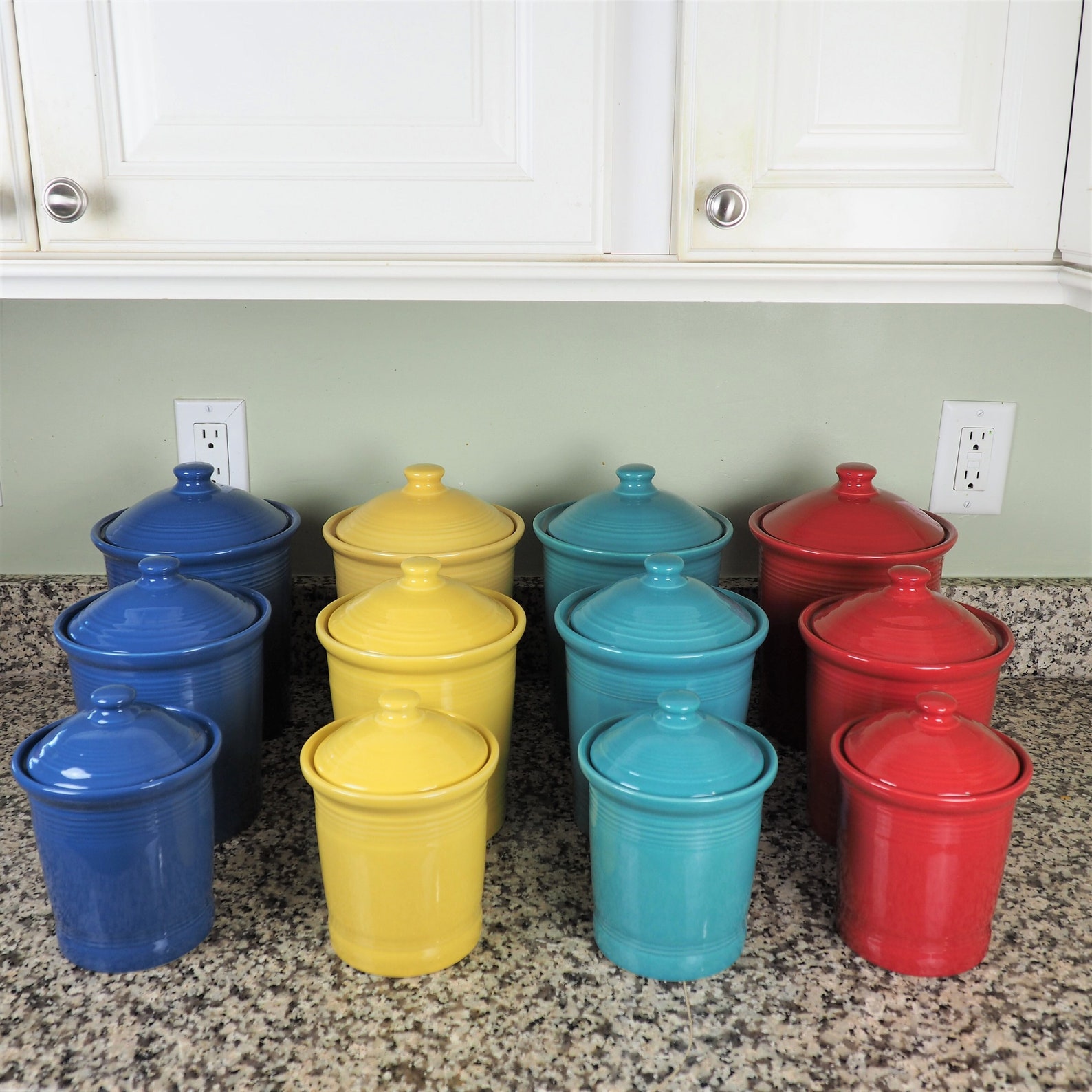 Fiestaware Canister Pick Your Size Scarlet Red | Etsy
