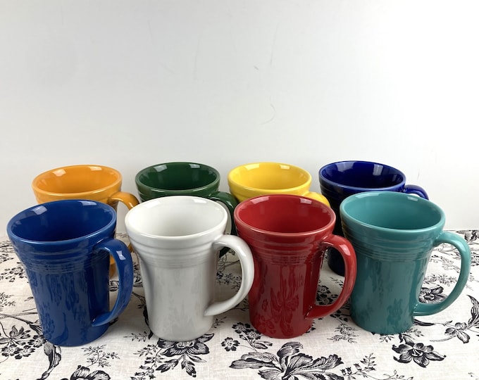 Fiestaware - Bistro Latte Mug - White, Scarlet, Turquoise, Twilight ...