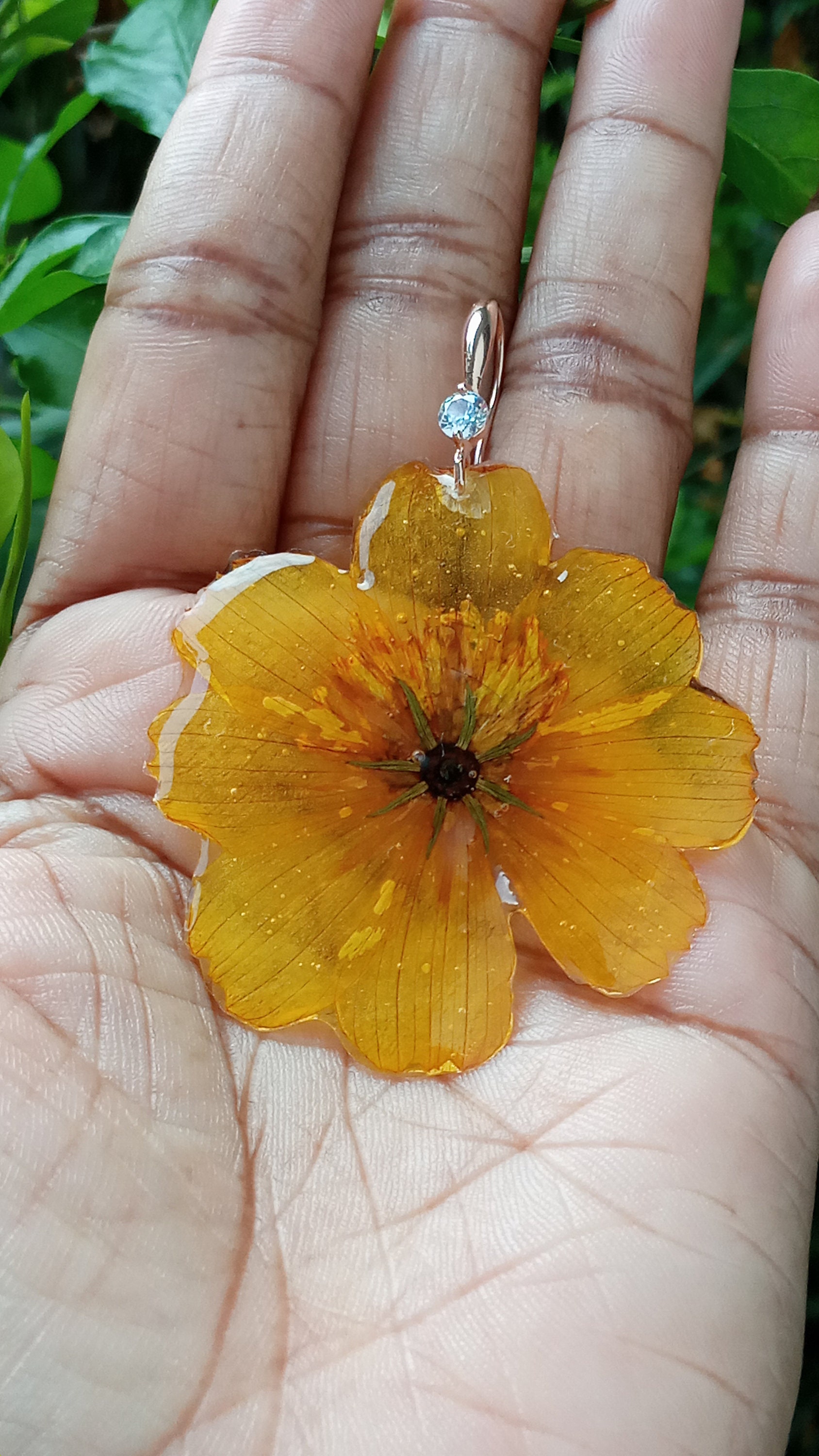 Atapethiya Flower Resin Earring Real Pressed Flower Jewelry Gift for ...