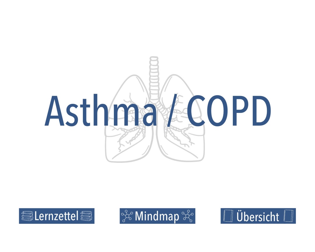 Asthma / COPD / Respiration, Set of Learning Notes, Mind Map & Overview ...