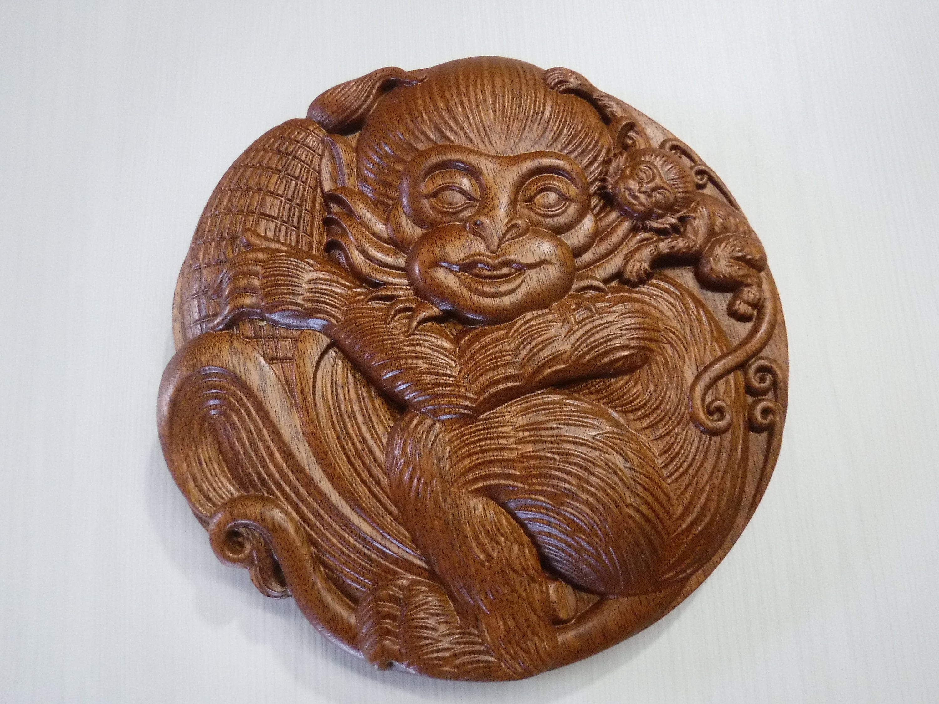Baby Monkey Mahogany Wood Carving - Etsy