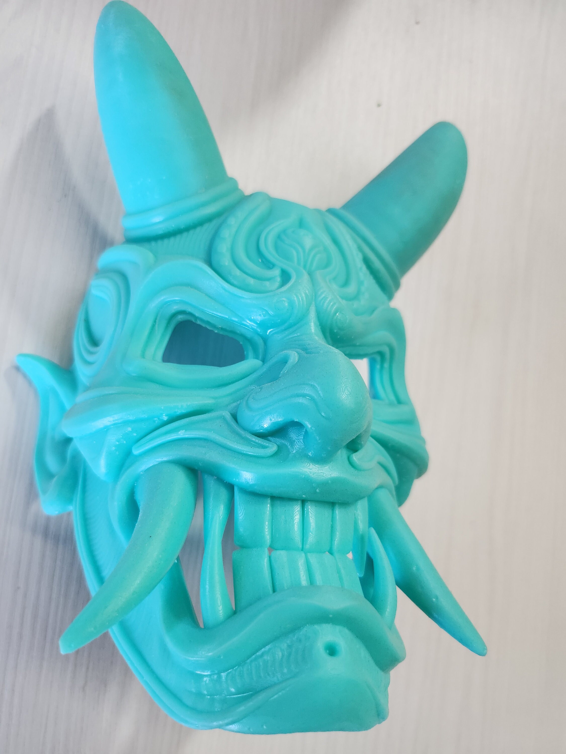Oni Mask Resin 3D Printed Japanese Samurai Mask - Etsy