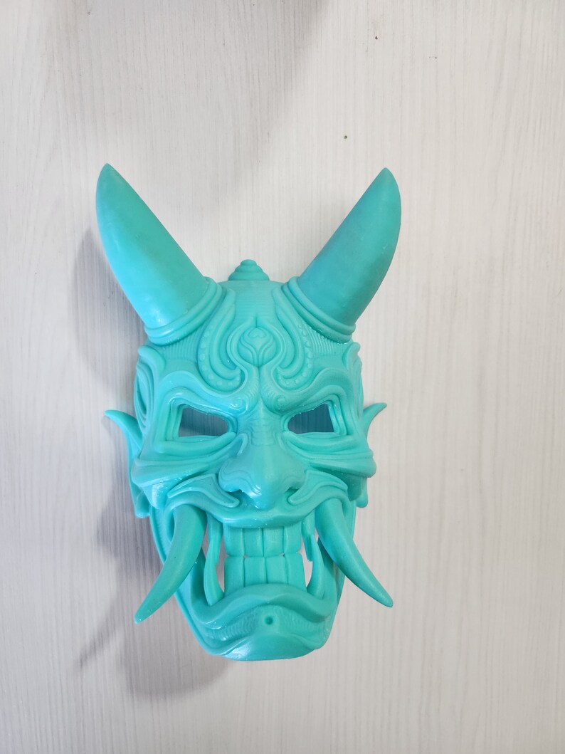Oni Mask Resin 3D Printed Japanese Samurai Mask - Etsy