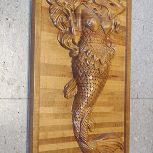 Mermaid Maple Wood Carving - Etsy