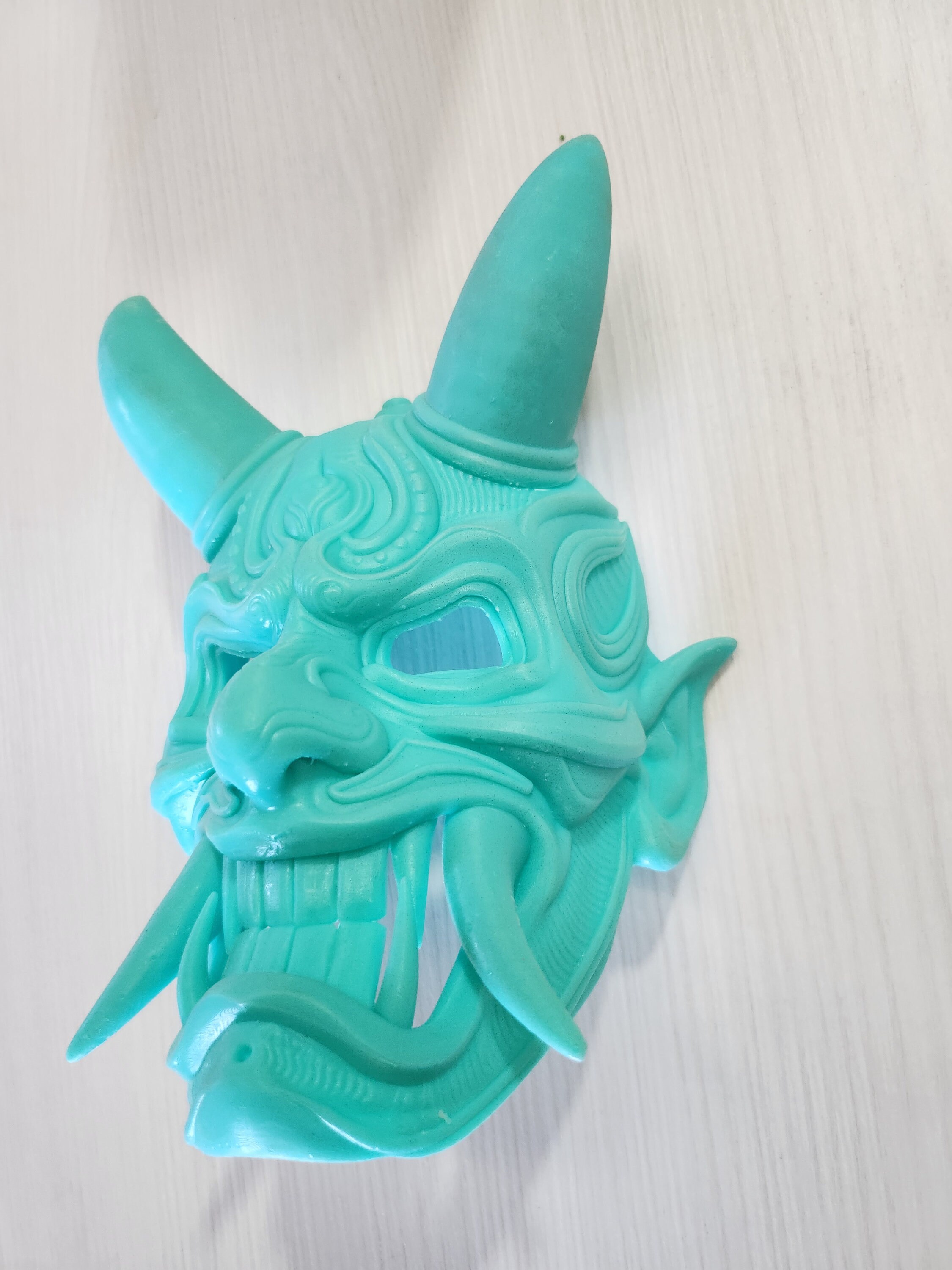 Oni Mask - Resin 3D Printed Japanese Samurai Mask - Etsy