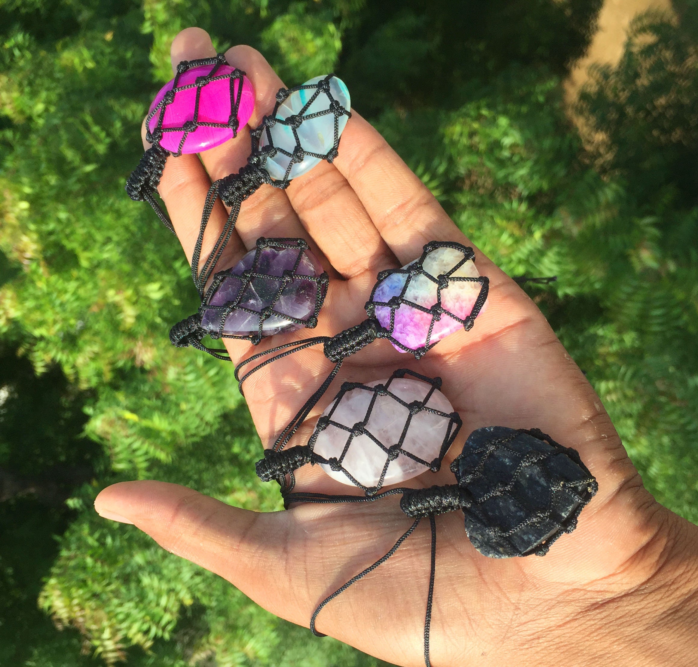 Macrame Pendant Gothic Macrame Jewelry Adjustable Necklace | Etsy