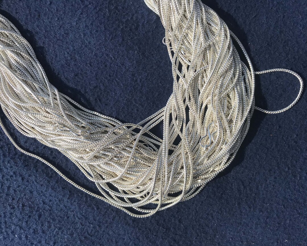 18 Inches Necklace Chains, Silver Overlay Chains, Women's Necklace ...