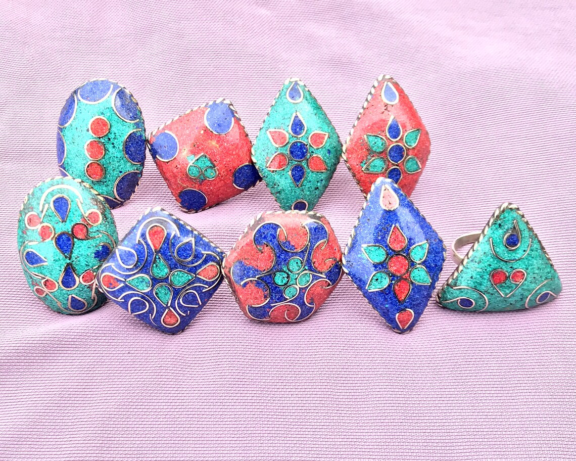 Tibetian Rings Nepali Ring Boho Rings Handmade Ring - Etsy