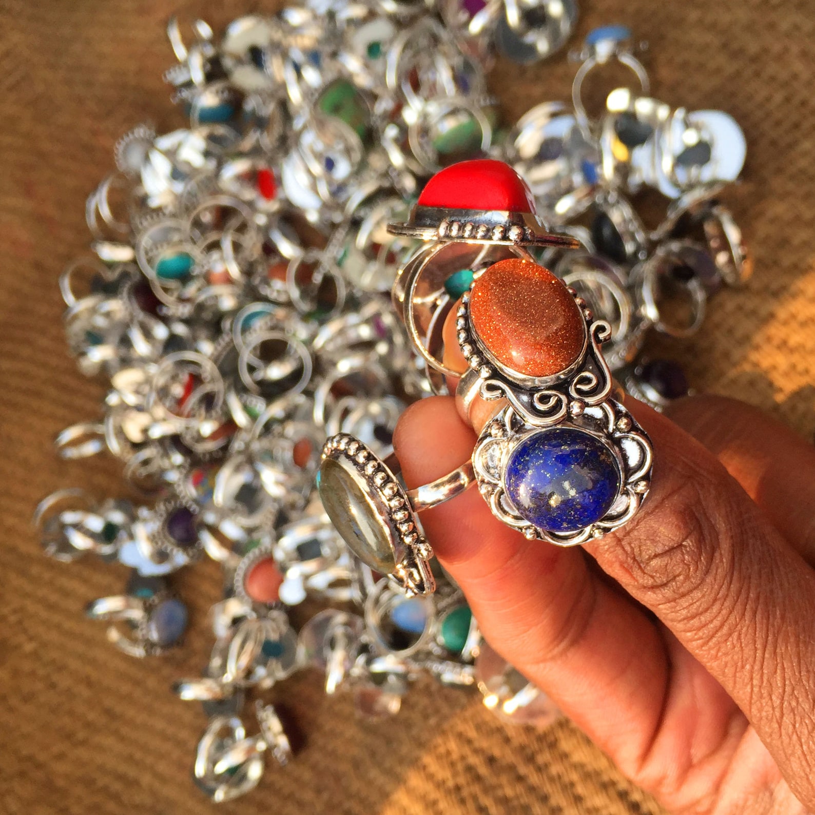 Natural Crystal Rings Vintage Rings Handmade Rings Artisan | Etsy