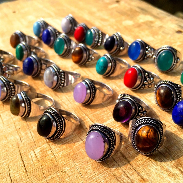 Mens Gemstone Rings - Etsy