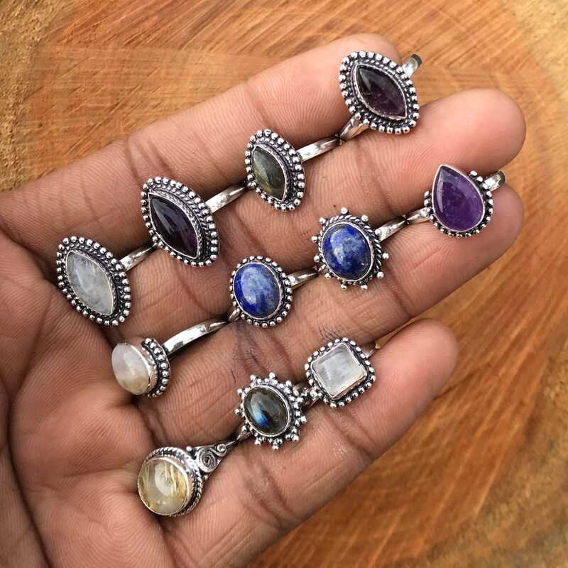 Crystal Rings - Etsy