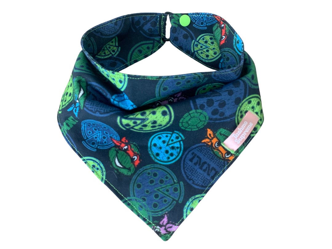 Dog Bandana Teenage Mutant Ninja Turtles No Tie Bandana Snap on Dog ...