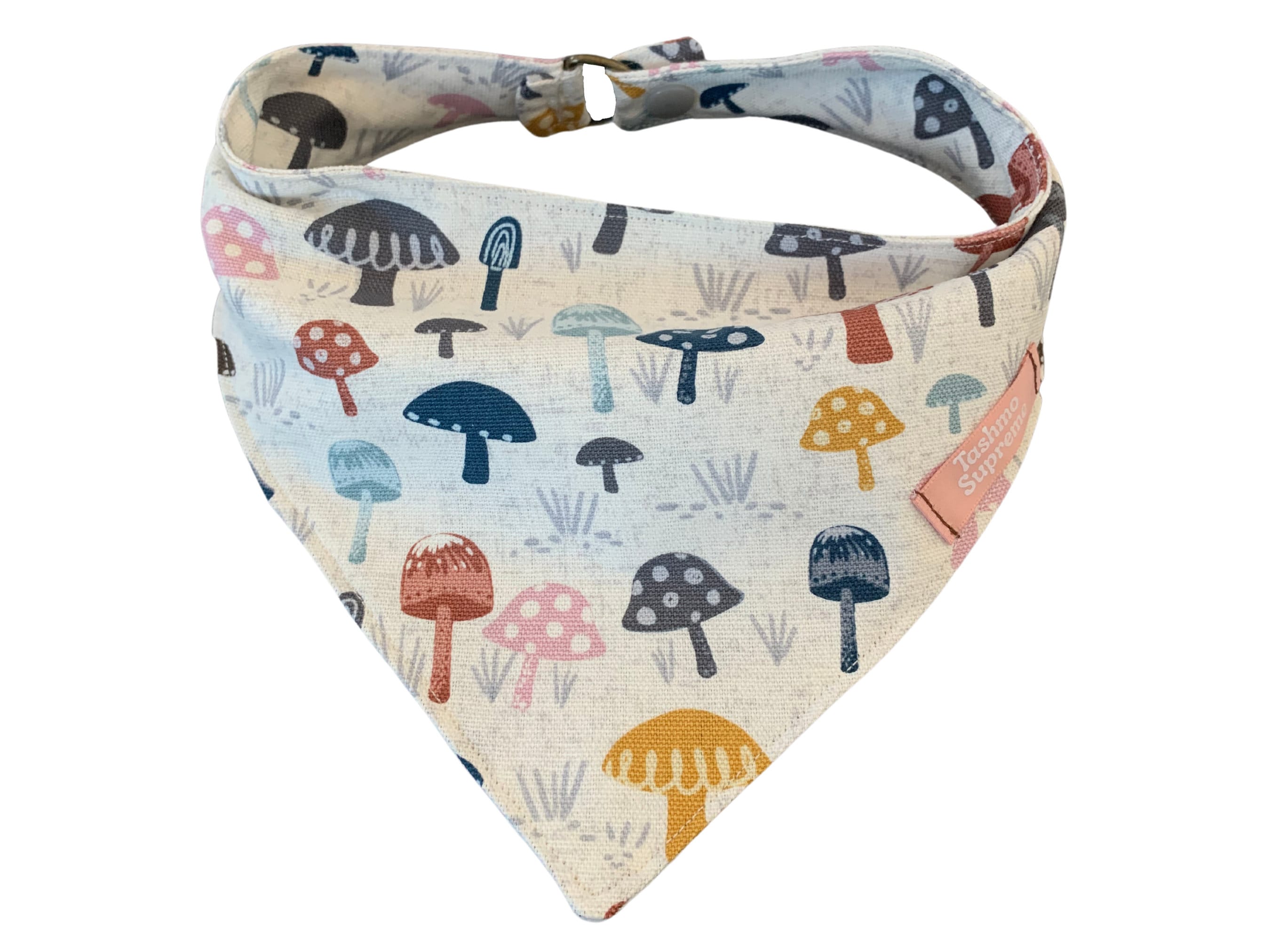 Mushroom Dog Bandana Shrooms No Tie Bandana Snap on Dog Accessories Dog ...