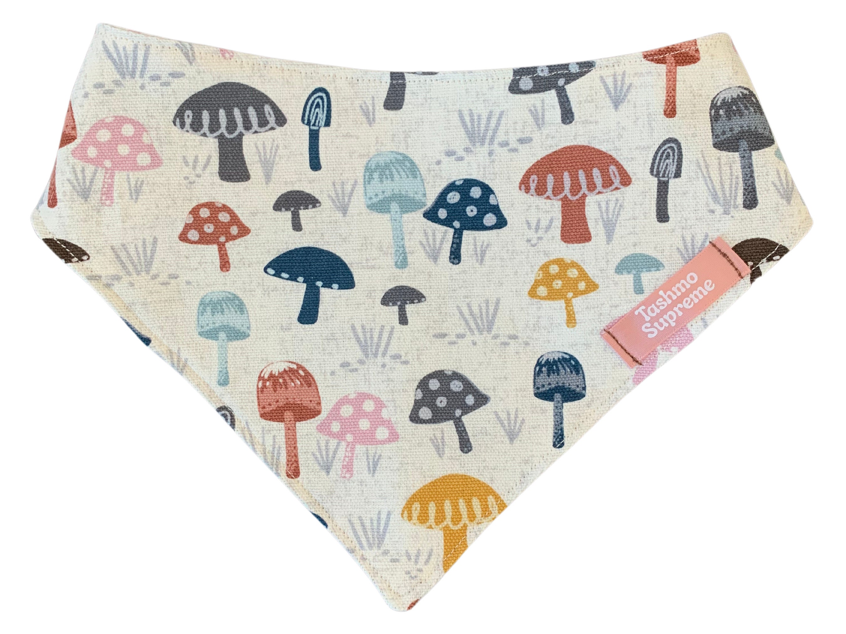 Mushroom Dog Bandana Shrooms No Tie Bandana Snap on Dog Accessories Dog ...