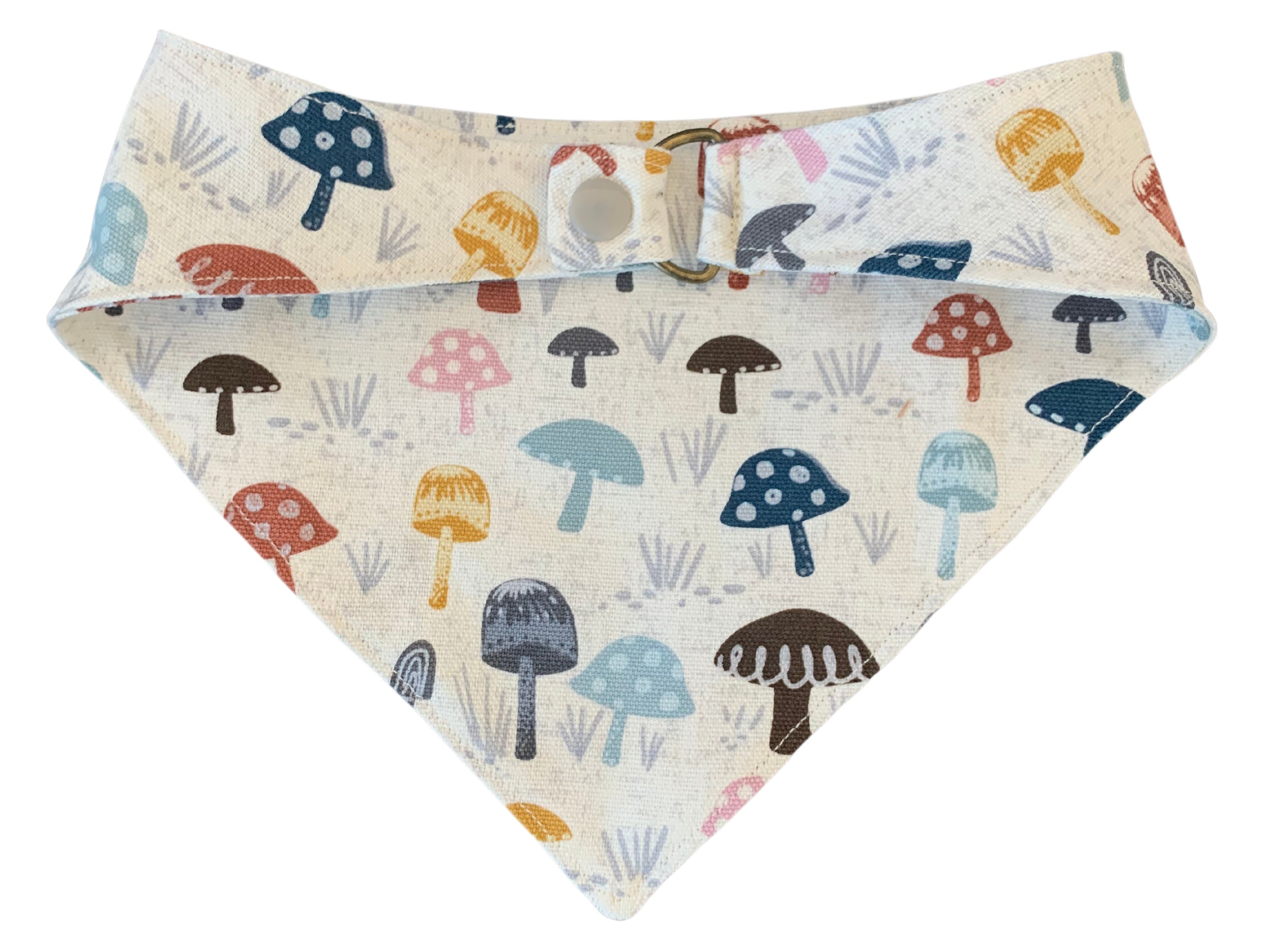 Mushroom Dog Bandana Shrooms No Tie Bandana Snap on Dog Accessories Dog ...