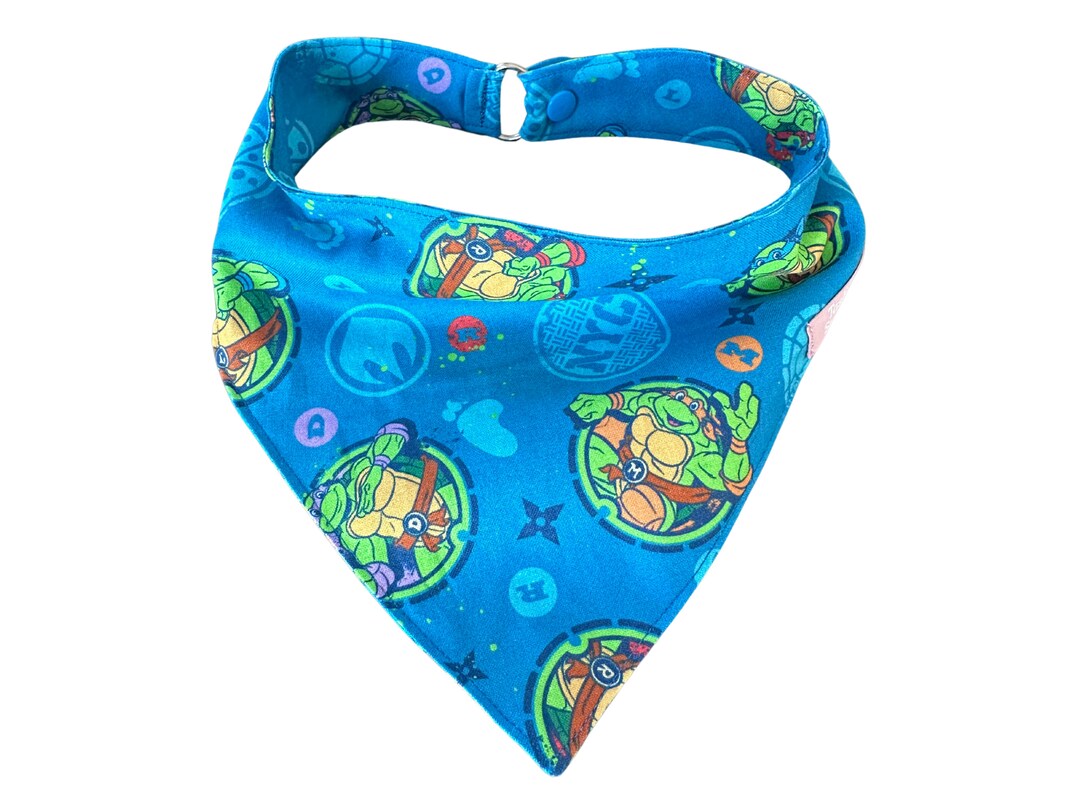 Teenage Mutant Ninja Turtles Dog Bandana - No Tie Bandana - Snap on ...