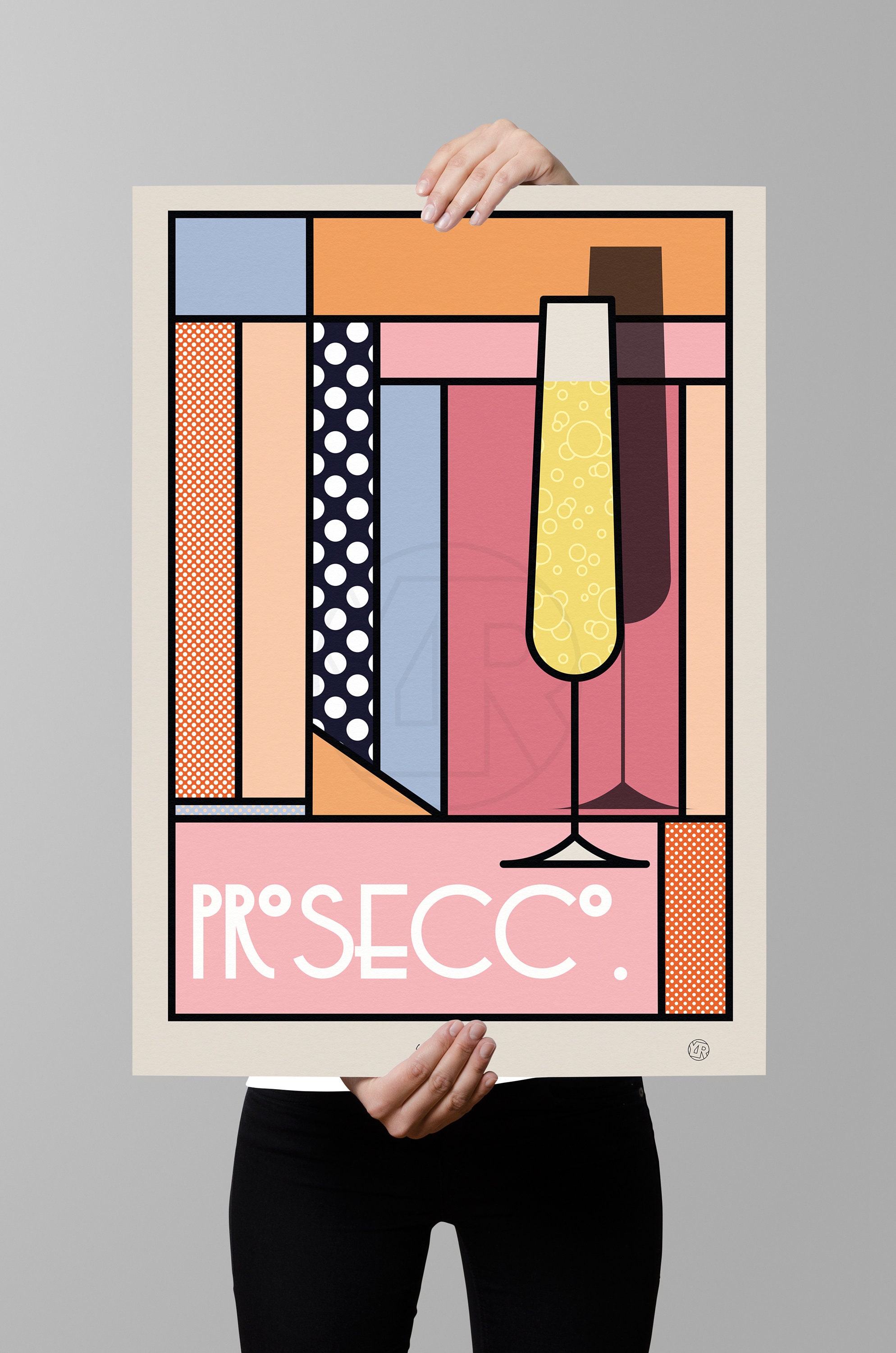 Prosecco Print Positive Wall Art Cocktail Poster Living | Etsy