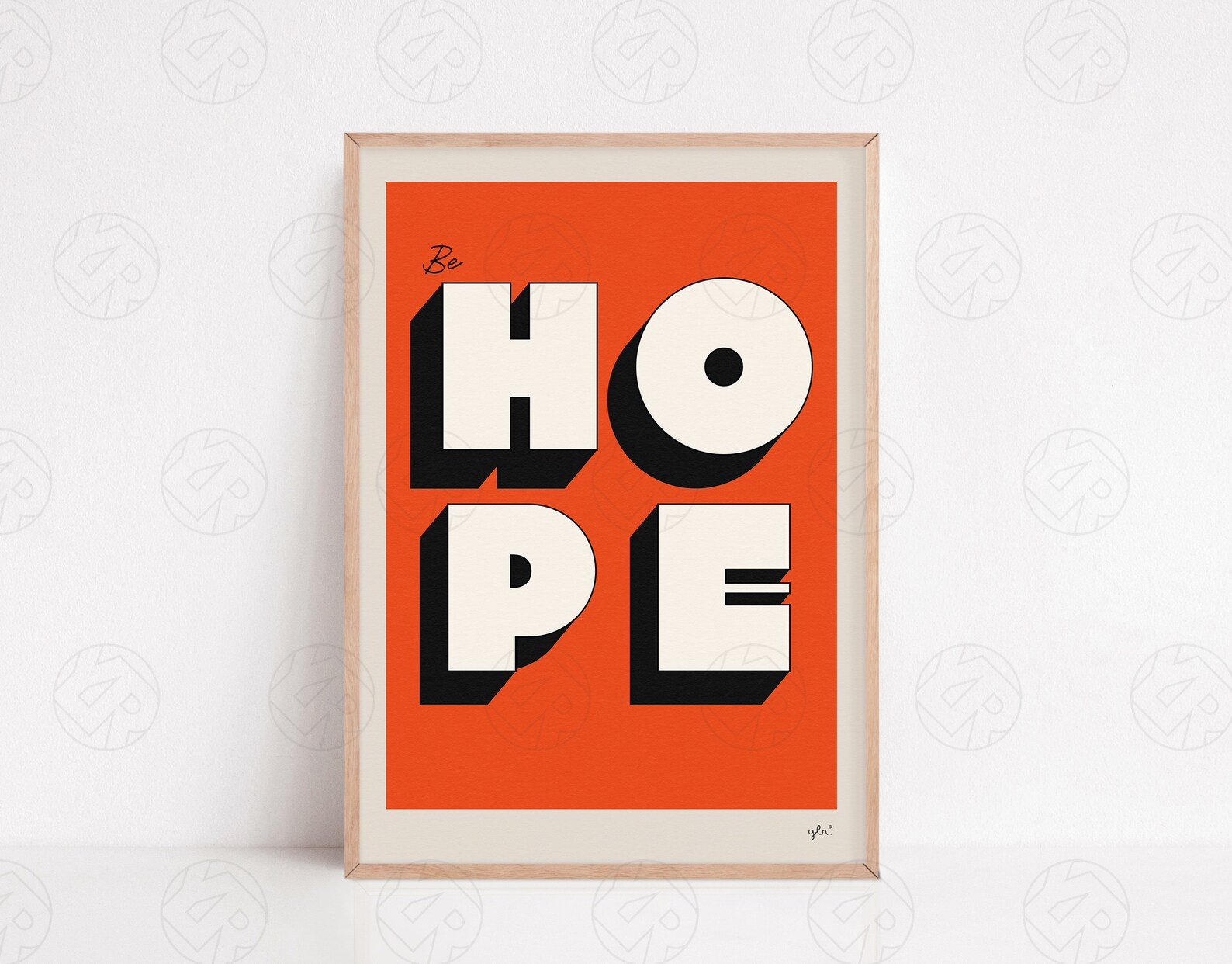 The Be Hope Print Positive Wall Art Typography Poster - Etsy