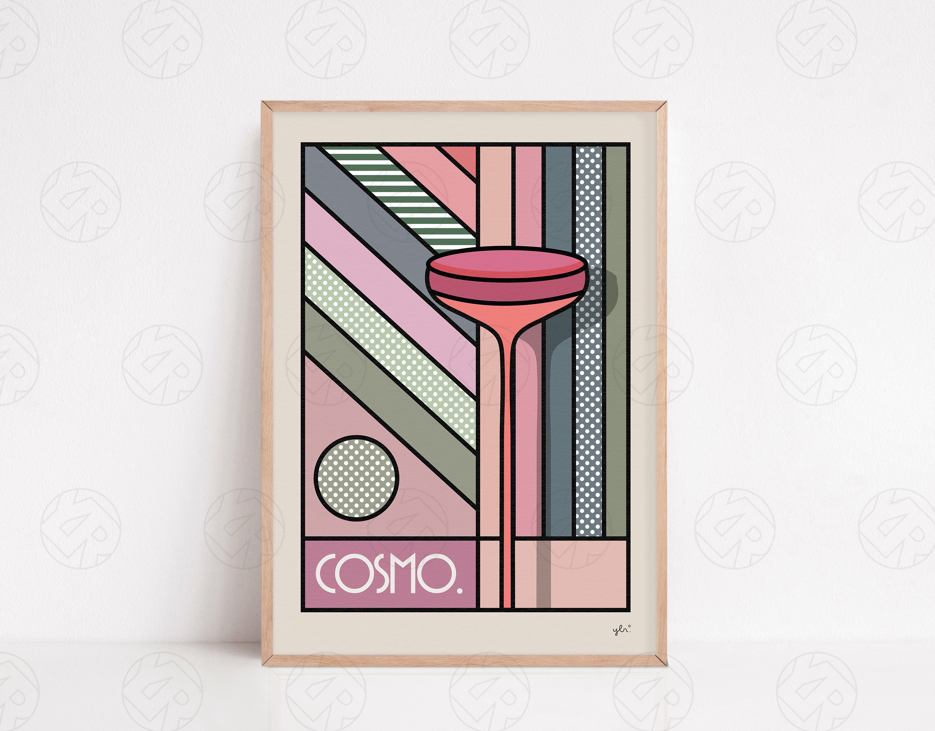 The Cosmo Print Positive Wall Art Cocktail Poster Kitchen - Etsy UK