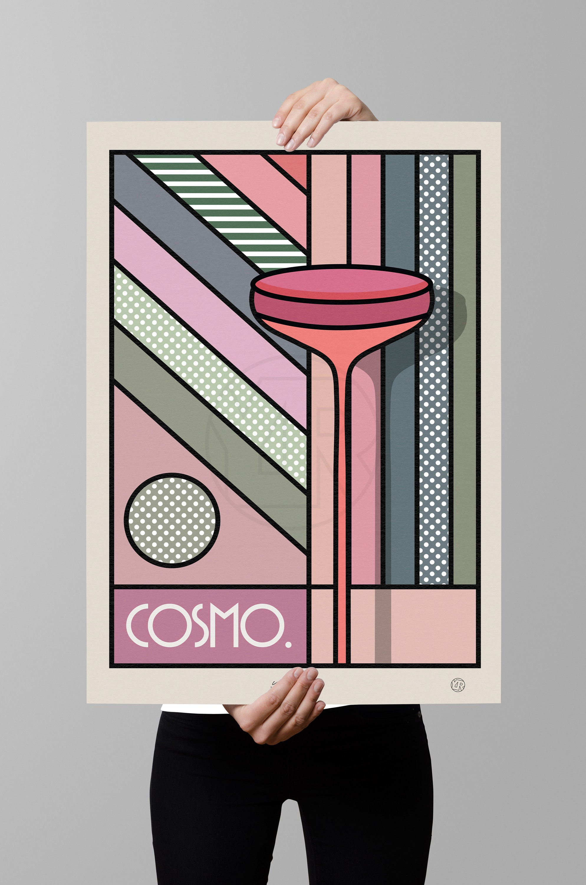 The Cosmo Print Positive Wall Art Cocktail Poster Kitchen | Etsy