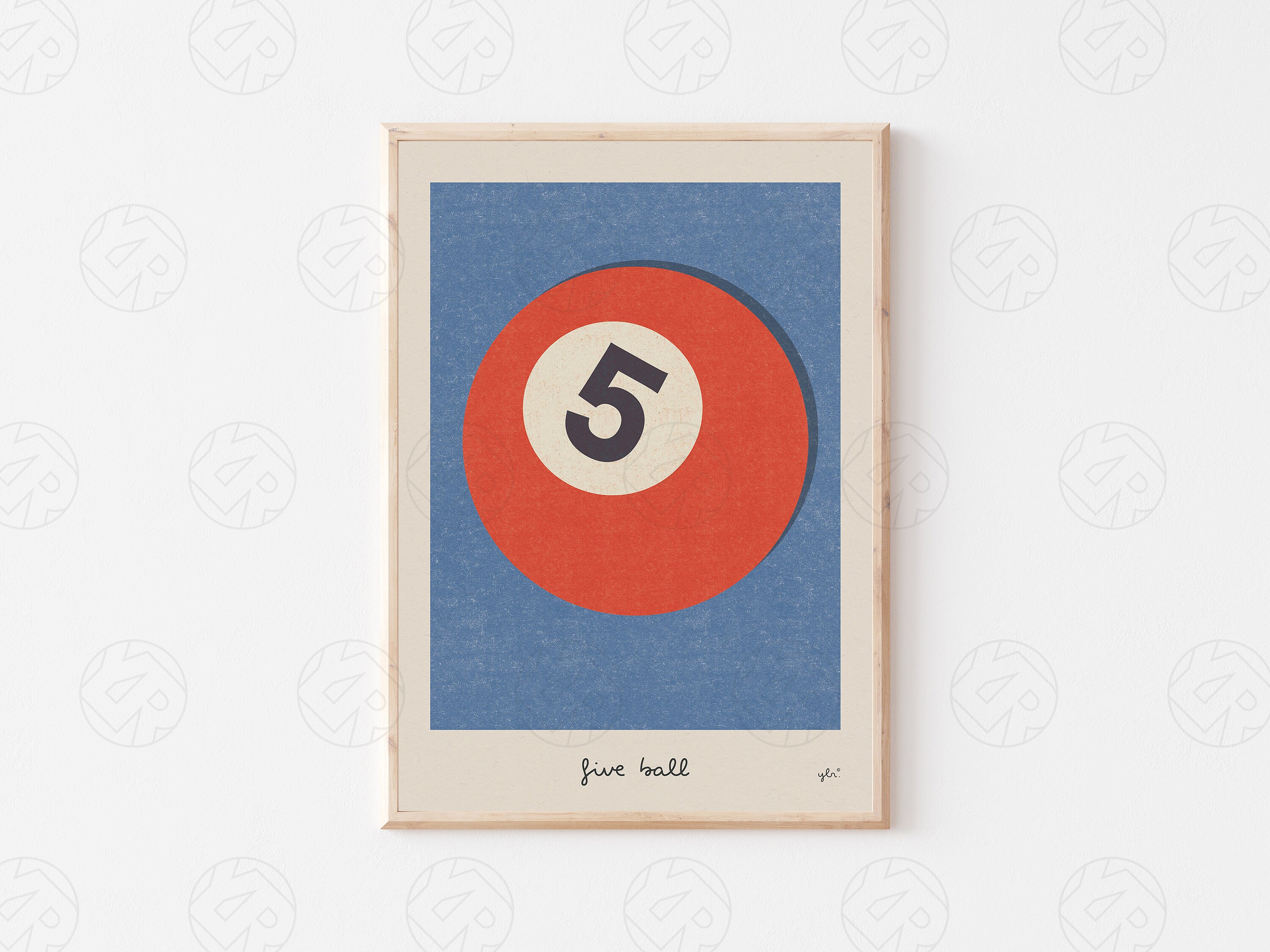 The Five Ball Print Positive Wall Art Typographic Poster | Etsy