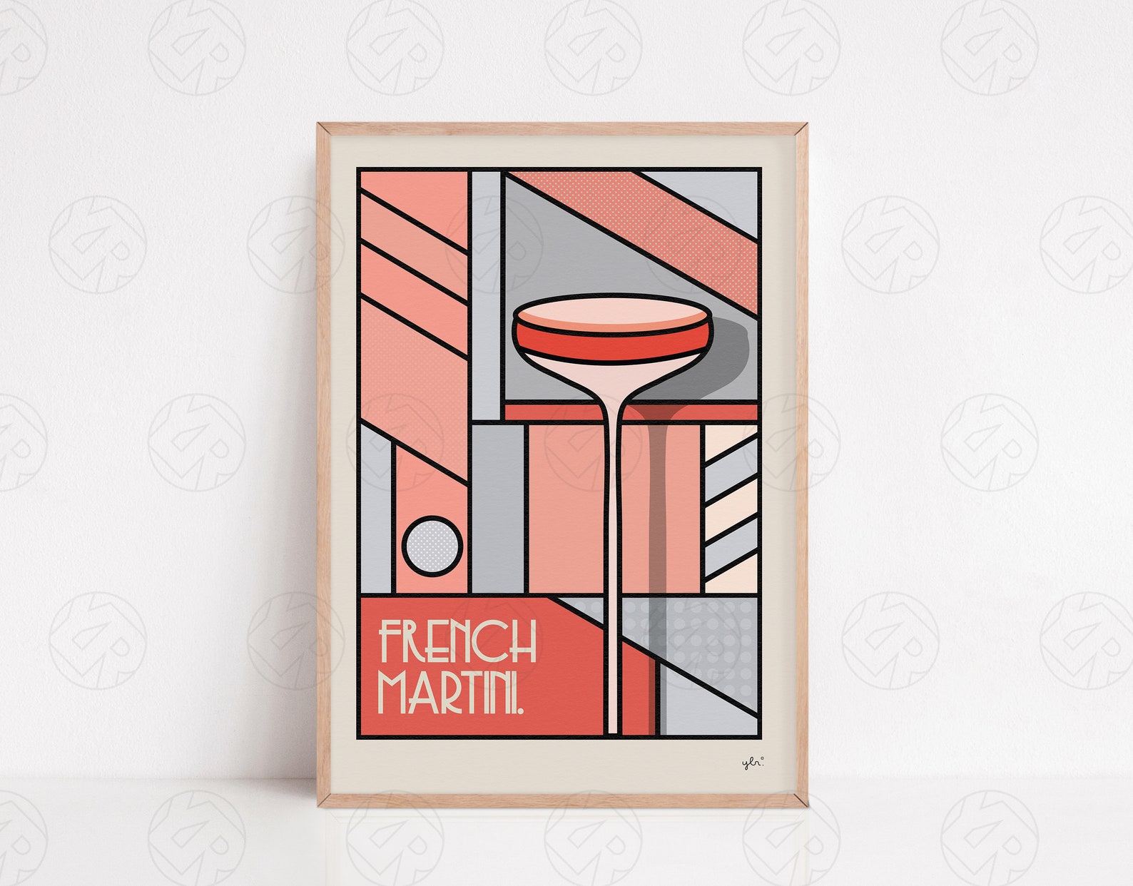 The French Martini Print Food Print Cocktail Poster - Etsy