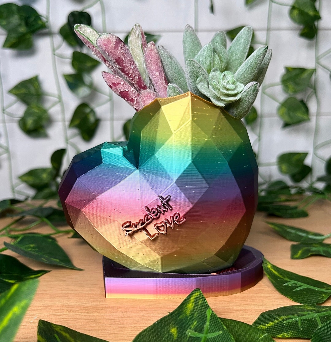 Heart Shaped Planter, Indoor Succulent Pot, Heart Flower Vase - Etsy