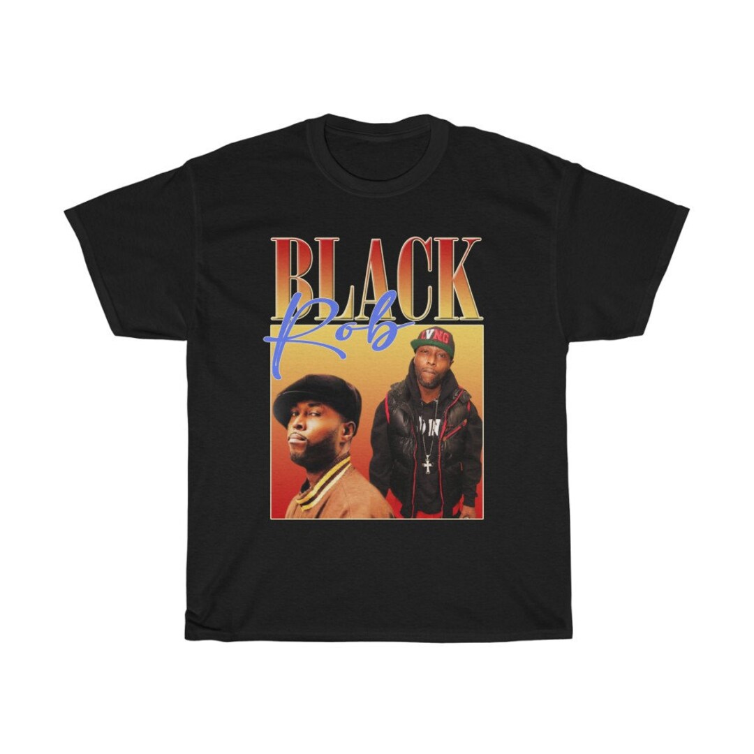 Black Rob T-shirt, Black Rob Rnb Rap Hip Hop 90s Retro Vintage Unisex ...