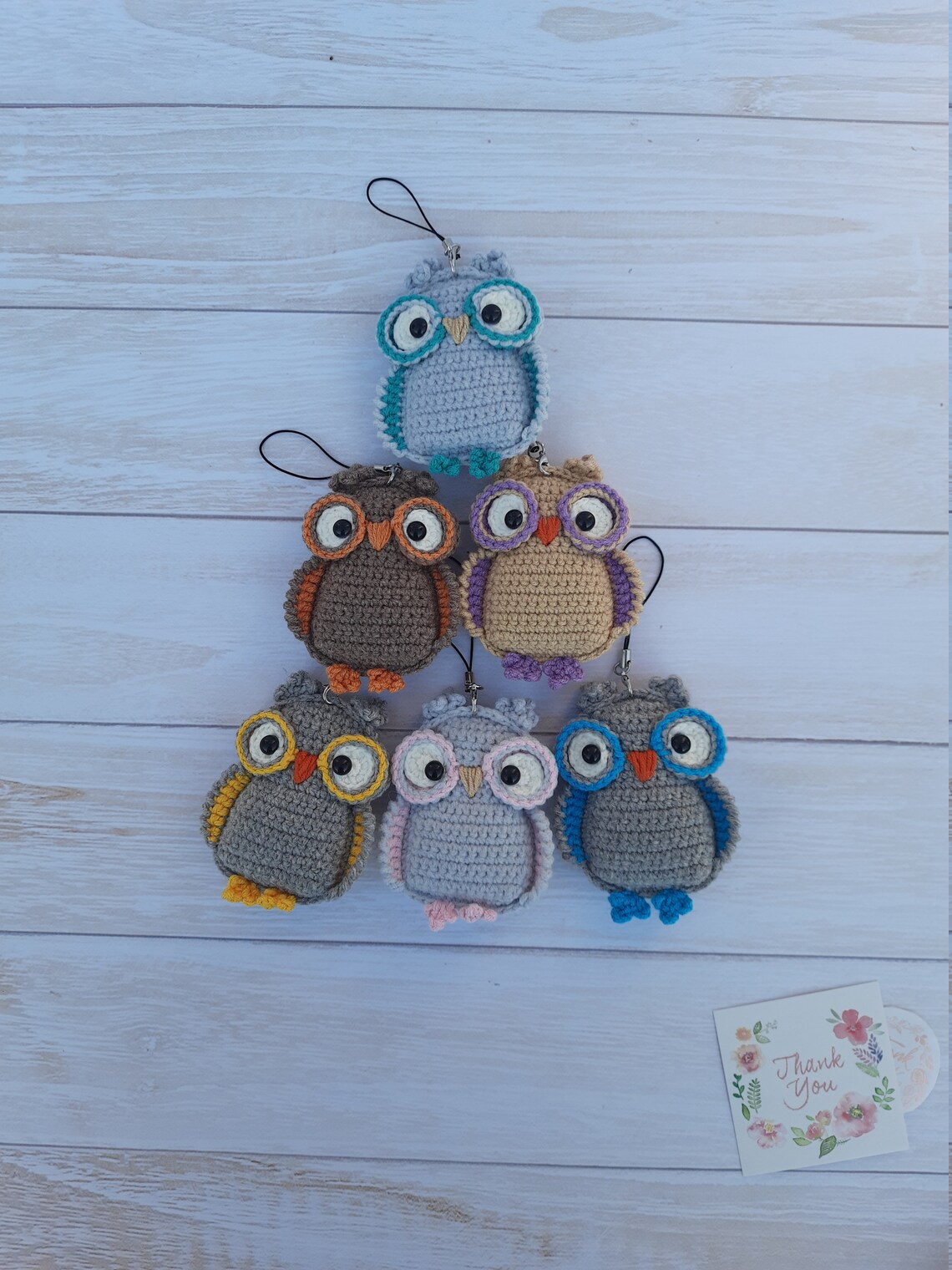 Owl Keychain for Bag and Backpack. Crocheted Owl Keychain. Soft Cute ...