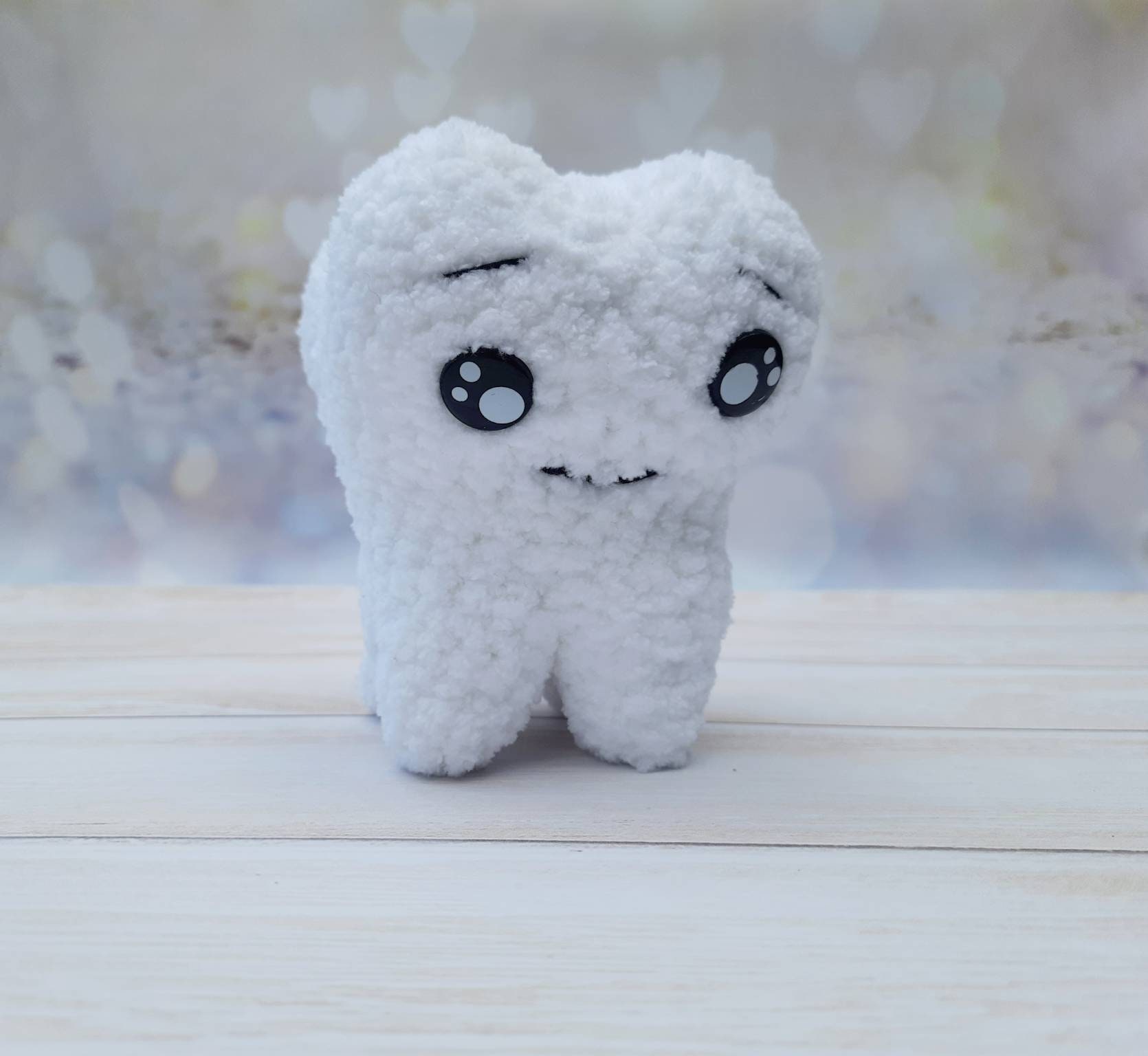 Crochet Plush Tooth Gift for the Dentist Desktop Decor Amigurumi Tooth ...