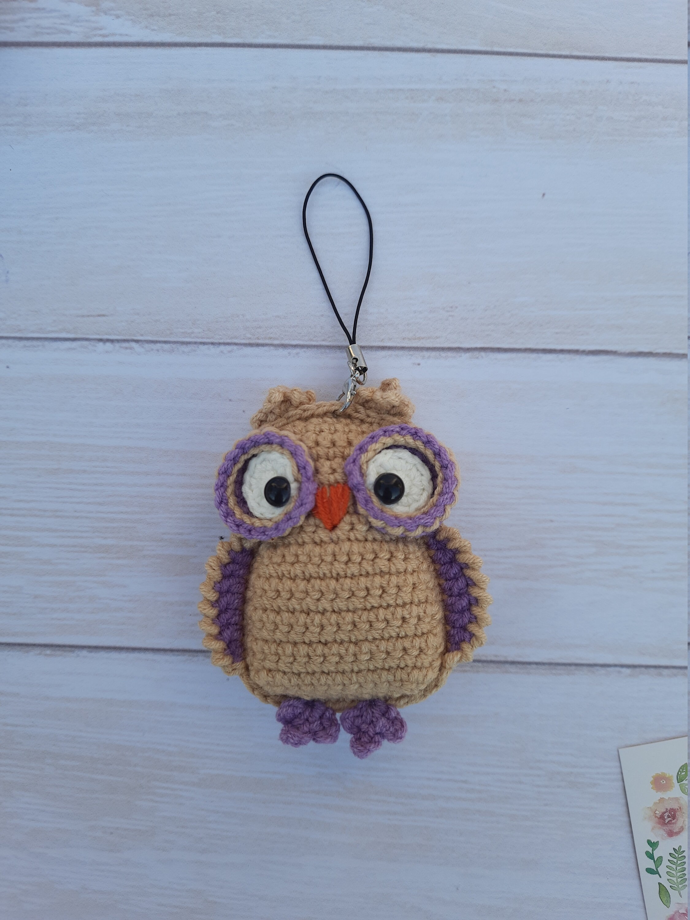 Owl Keychain for Bag and Backpack. Crocheted Owl Keychain. Soft Cute ...
