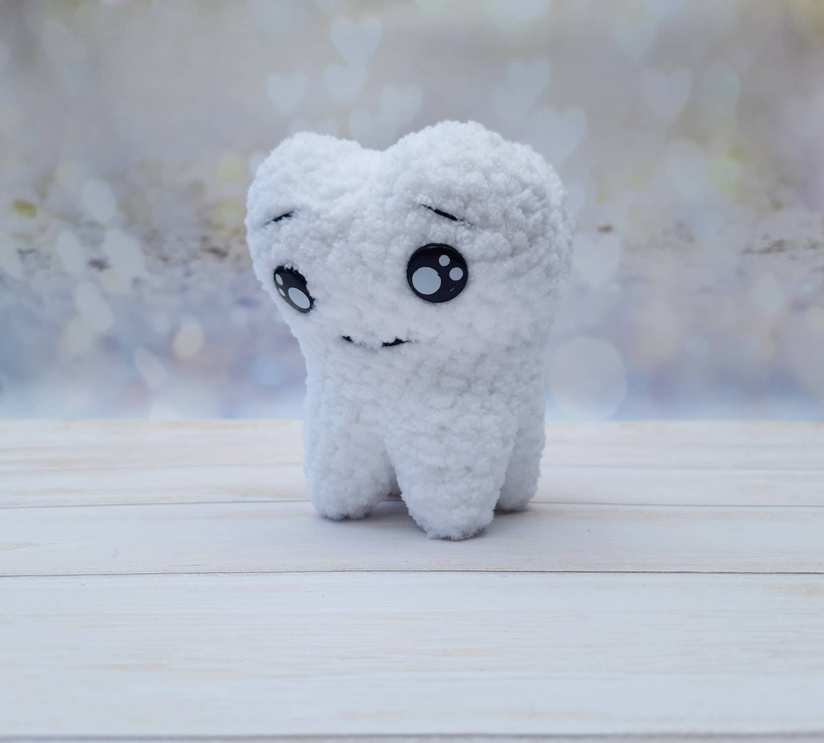 Crochet Plush Tooth Gift for the Dentist Desktop Decor Amigurumi Tooth ...