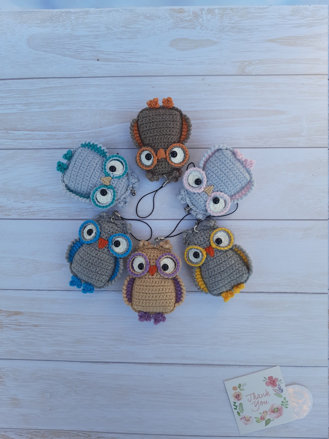 Owl Keychain for Bag and Backpack. Crocheted Owl Keychain. Soft Cute ...