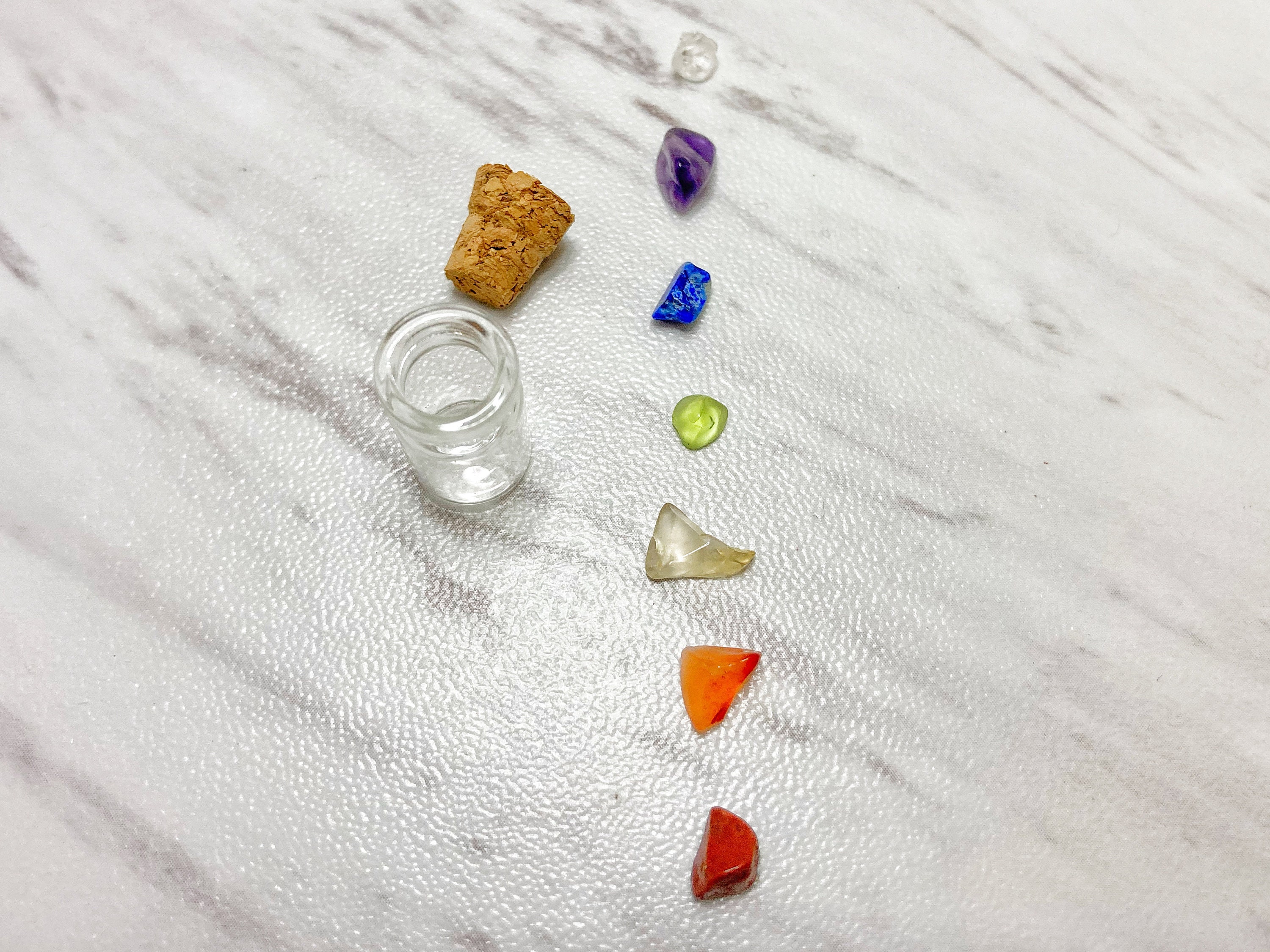 7 Chakra Crystal Set Mini Crystal Set Crystal Chips Set 7 | Etsy