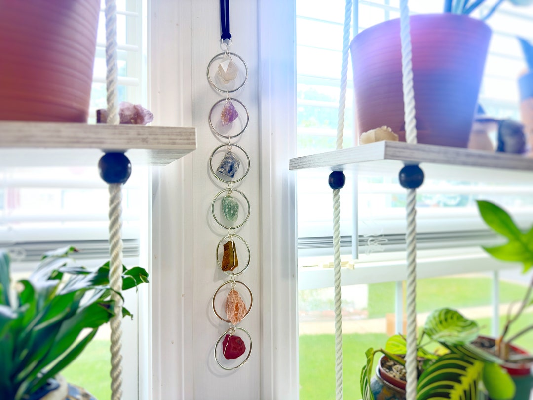 Hanging Crystal Decor 7 Chakra Wall Hanger Window Suncatcher Hippie ...