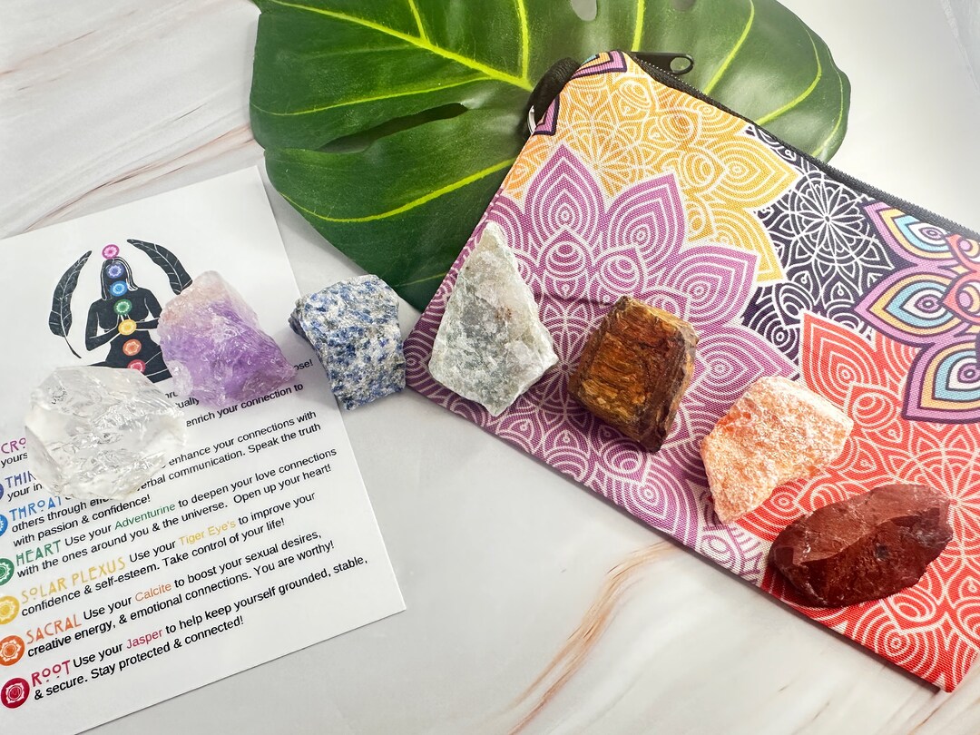 7 Chakra Crystal Set | Chakra Stone Set, Chakra Healing Crystal Set ...