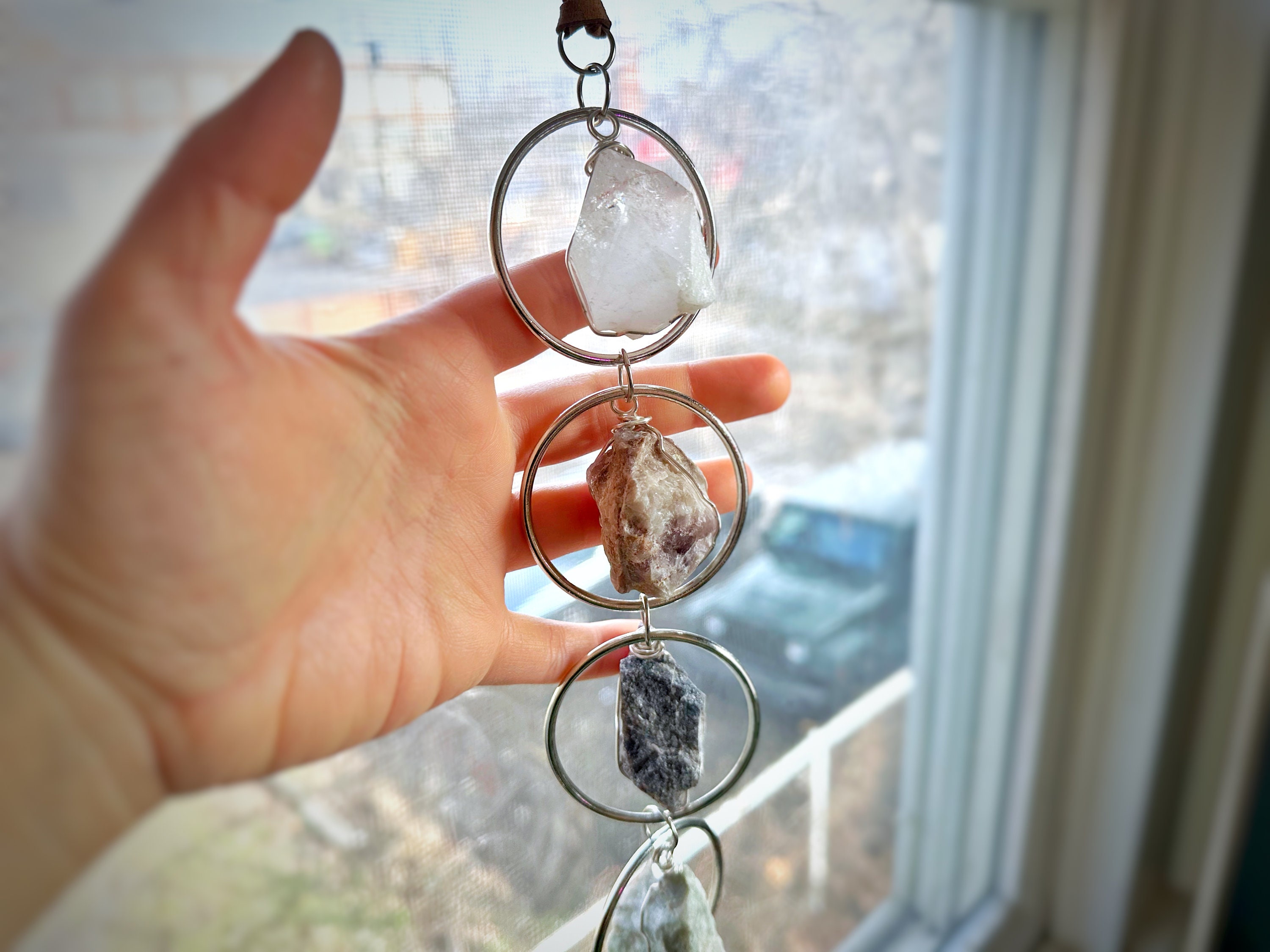 Gem Hanging Hanging Crystals Chakra Wall Hanging Zen - Etsy