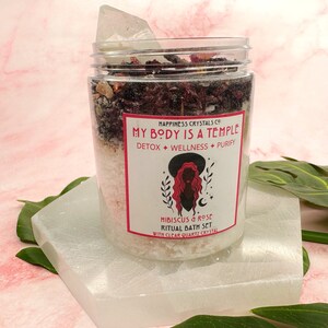 Spiritual Bath Kit Set Crystal Bath Salts, Ritual Bath Kit, Cleaning ...