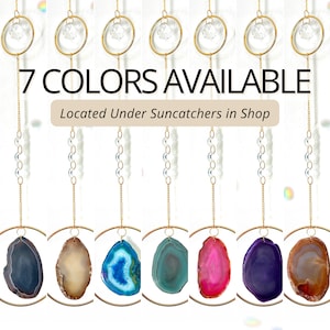 Agate Crystal Suncatcher Crystal Suncatcher Black Hanging Crystal Prism ...