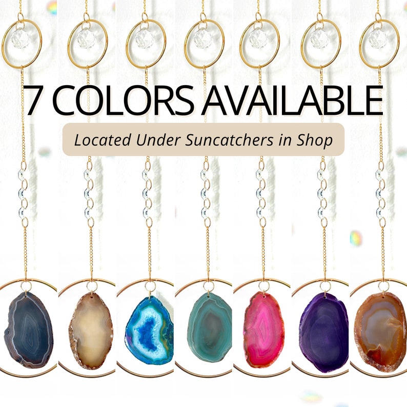 Agate Crystal Suncatcher Crystal Suncatcher Black Hanging Crystal Prism ...