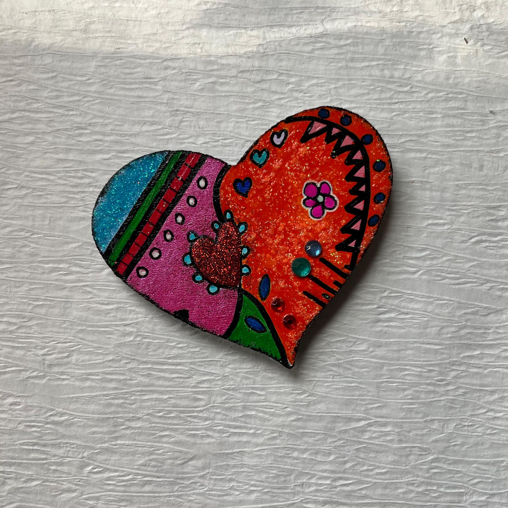 Heart Magnets, Colorful Hearts - Etsy