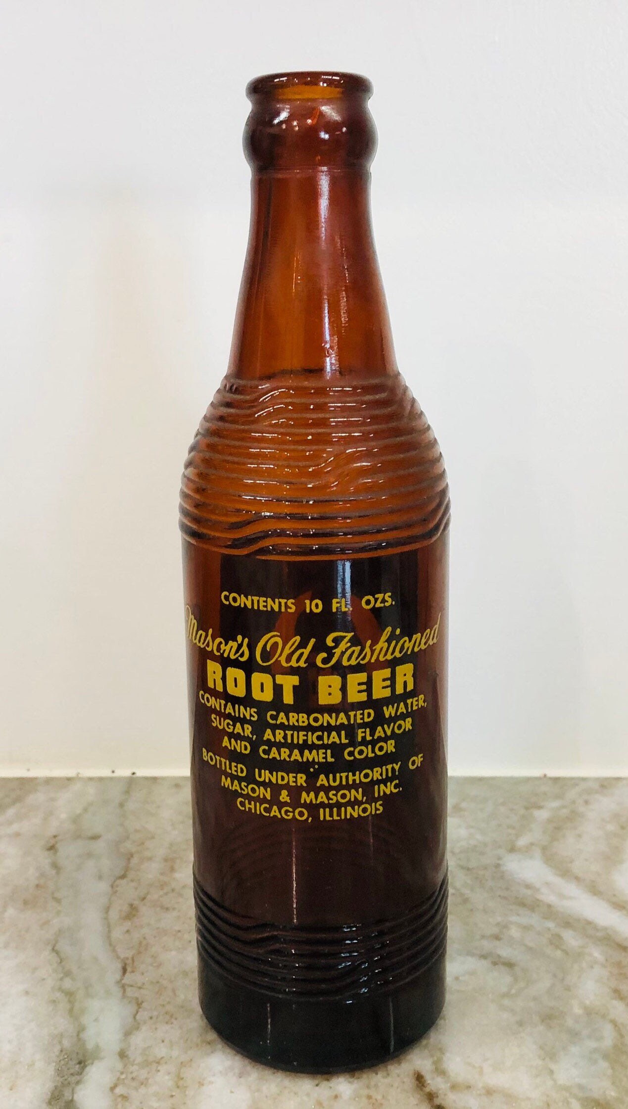 Vintage Masons Old Fashioned Root Beer Bottle 10 Ozs. - Etsy