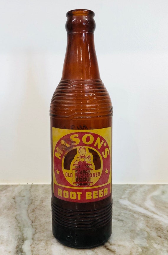 Vintage Masons Old Fashioned Root Beer Bottle 10 ozs. | Etsy